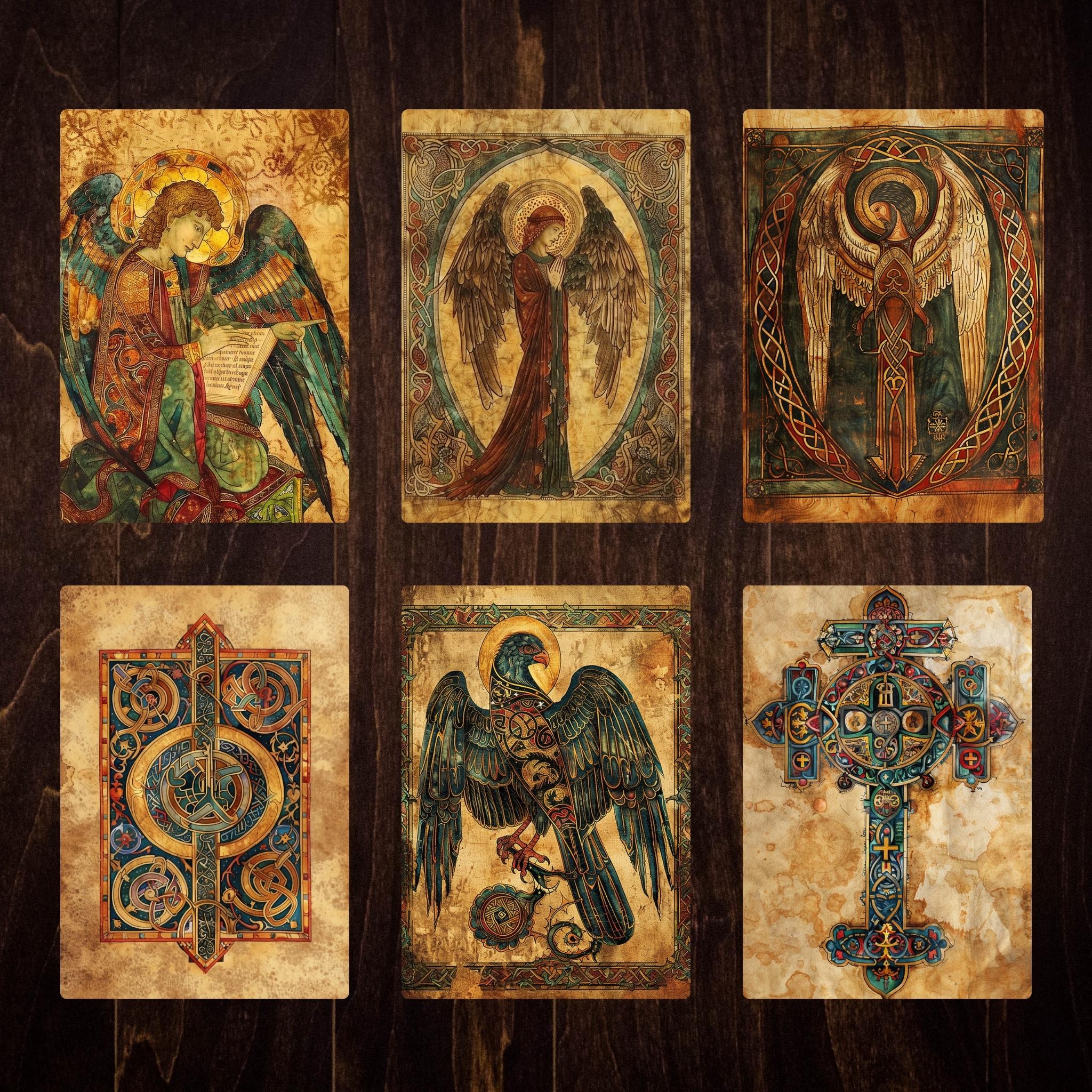 Book of Kells Illuminated Manuscript Medieval Junk Journal Pages (60 ...