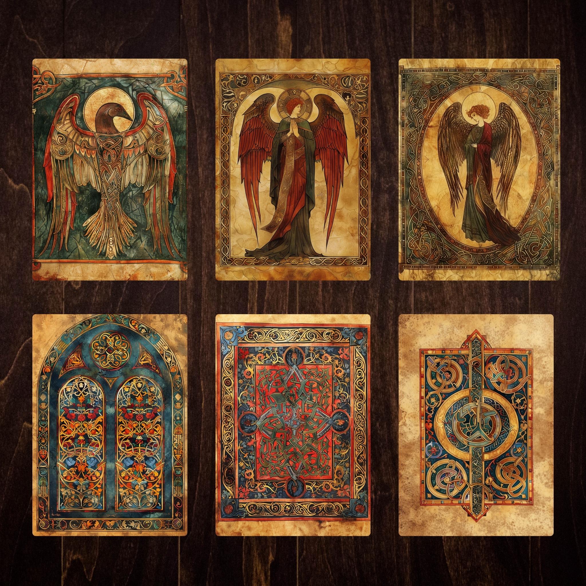 Book of Kells Illuminated Manuscript Medieval Junk Journal Pages (60 ...