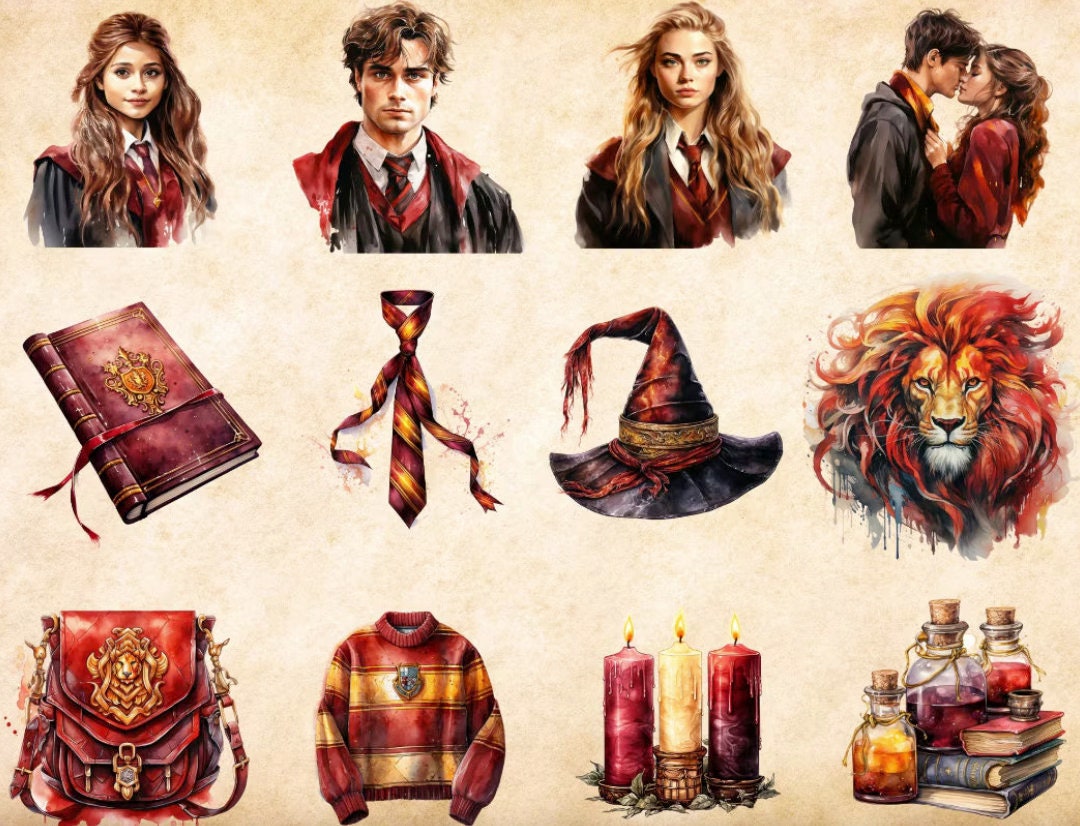 Magic School Junk Journal Kit 550 PNG, Wizard Academia Scrapbooking ...