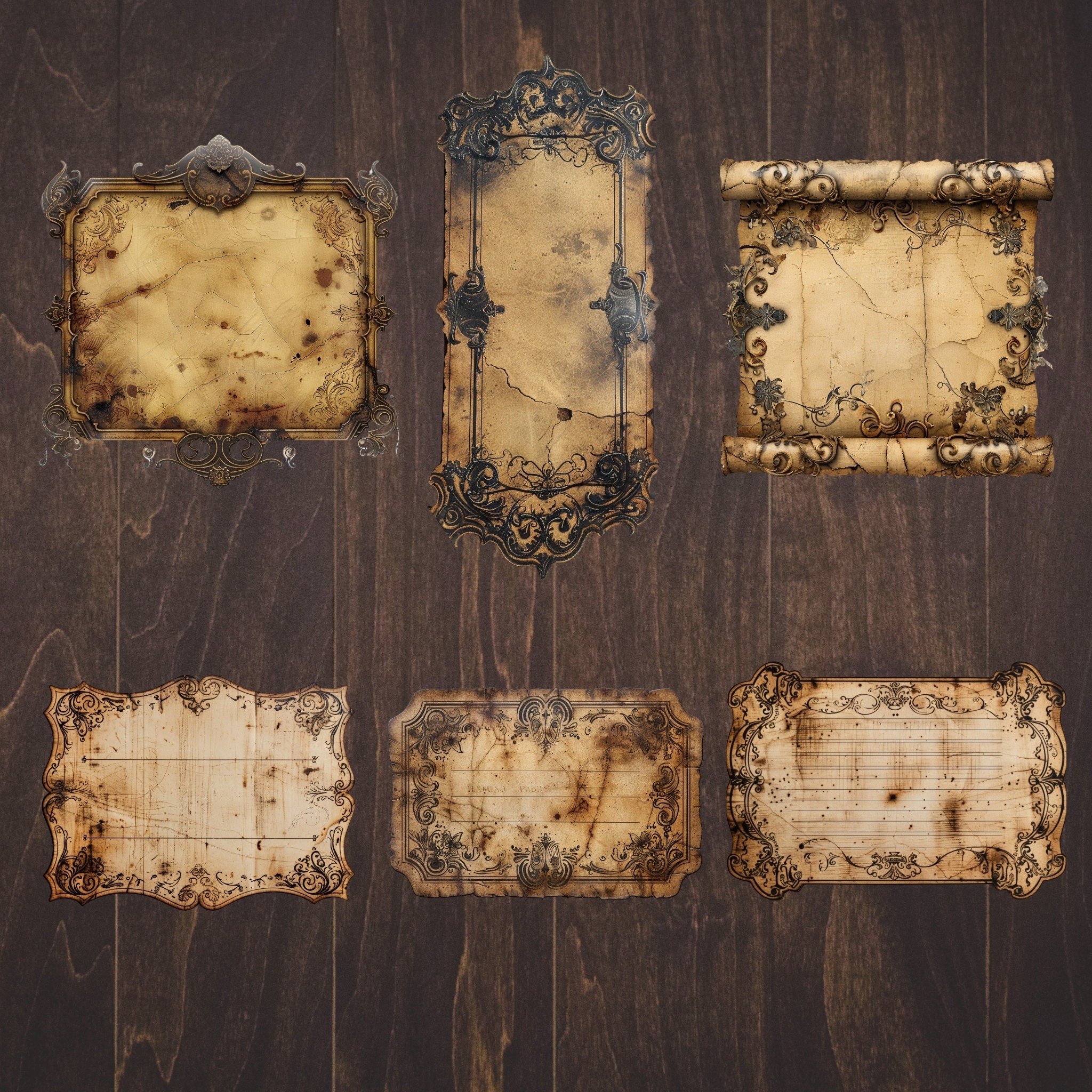 Victorian Label Ephemera Bundle 30 PNG, Printable Apothecary Supplies ...