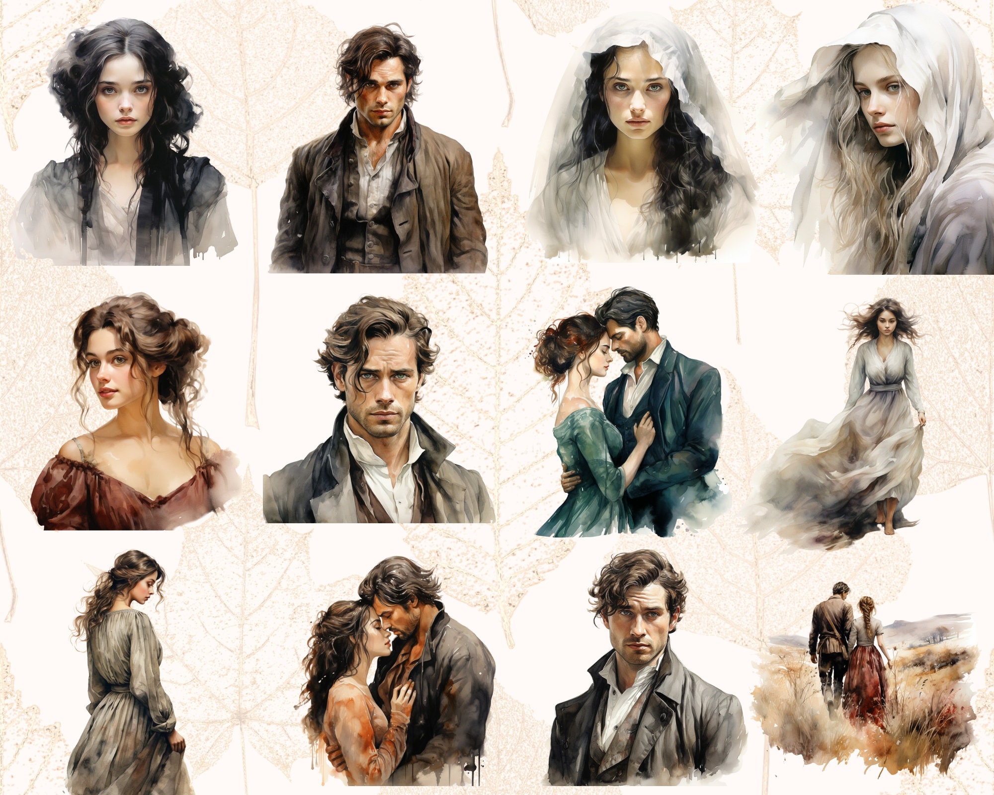 Wuthering Heights Victorian Clipart 60 PNG, English Gothic Romance ...