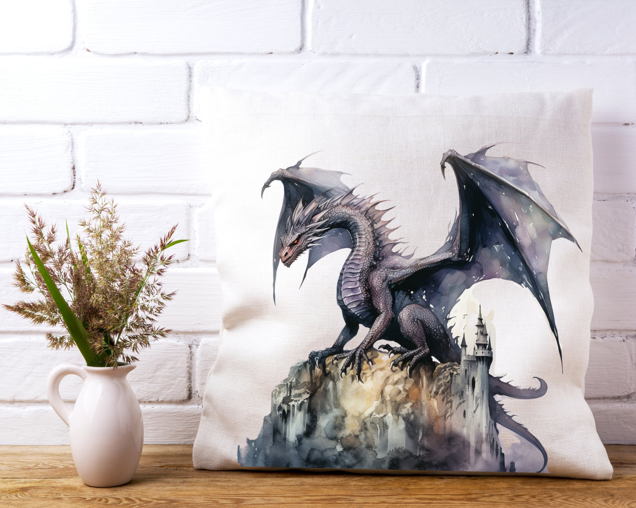 Dark Fantasy Dragon Clipart (25 Pngs), Watercolor Magic Creature Art ...