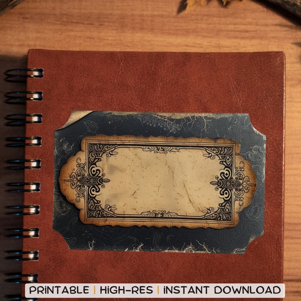 Victorian Label Ephemera Bundle 30 PNG, Printable Apothecary Supplies ...