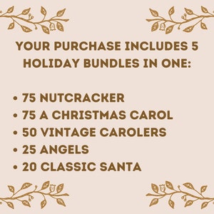 Vintage Christmas Clipart Bundle (250 PNG): Nutcracker, A Christmas ...