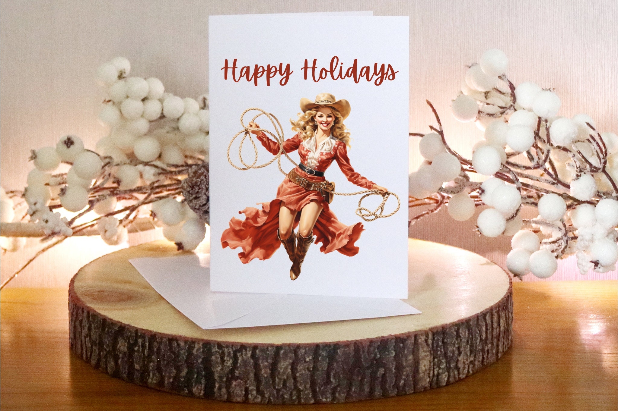 Western Christmas Cowgirl Clipart 40 Pngs, Watercolor Xmas Bundle ...