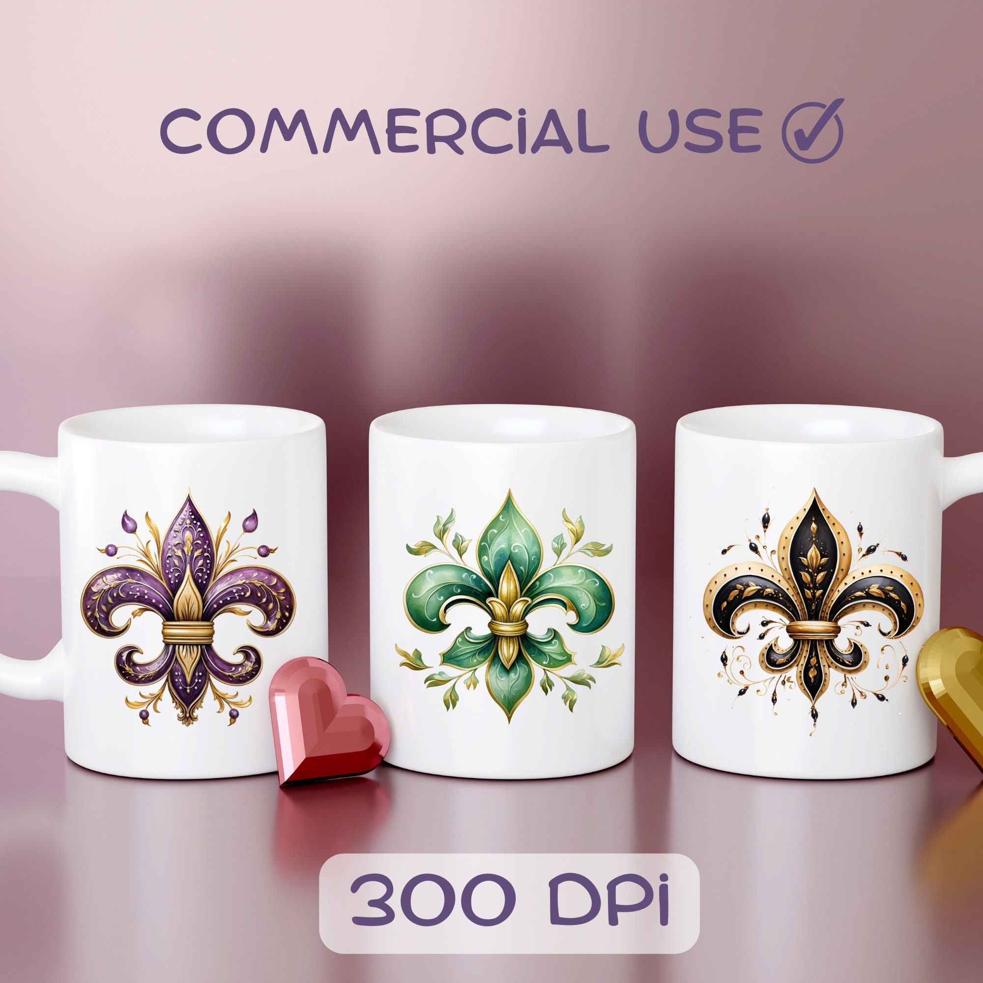 NOLA Fleur De Lis Clipart Bundle 30 Pngs, Cajun Mardi Gras, New Orleans ...