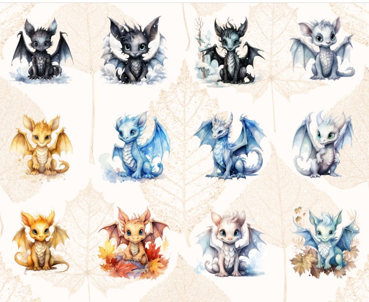 Fantasy Creature Clipart MEGA Bundle 450 Pngs, Magic Animal Art ...