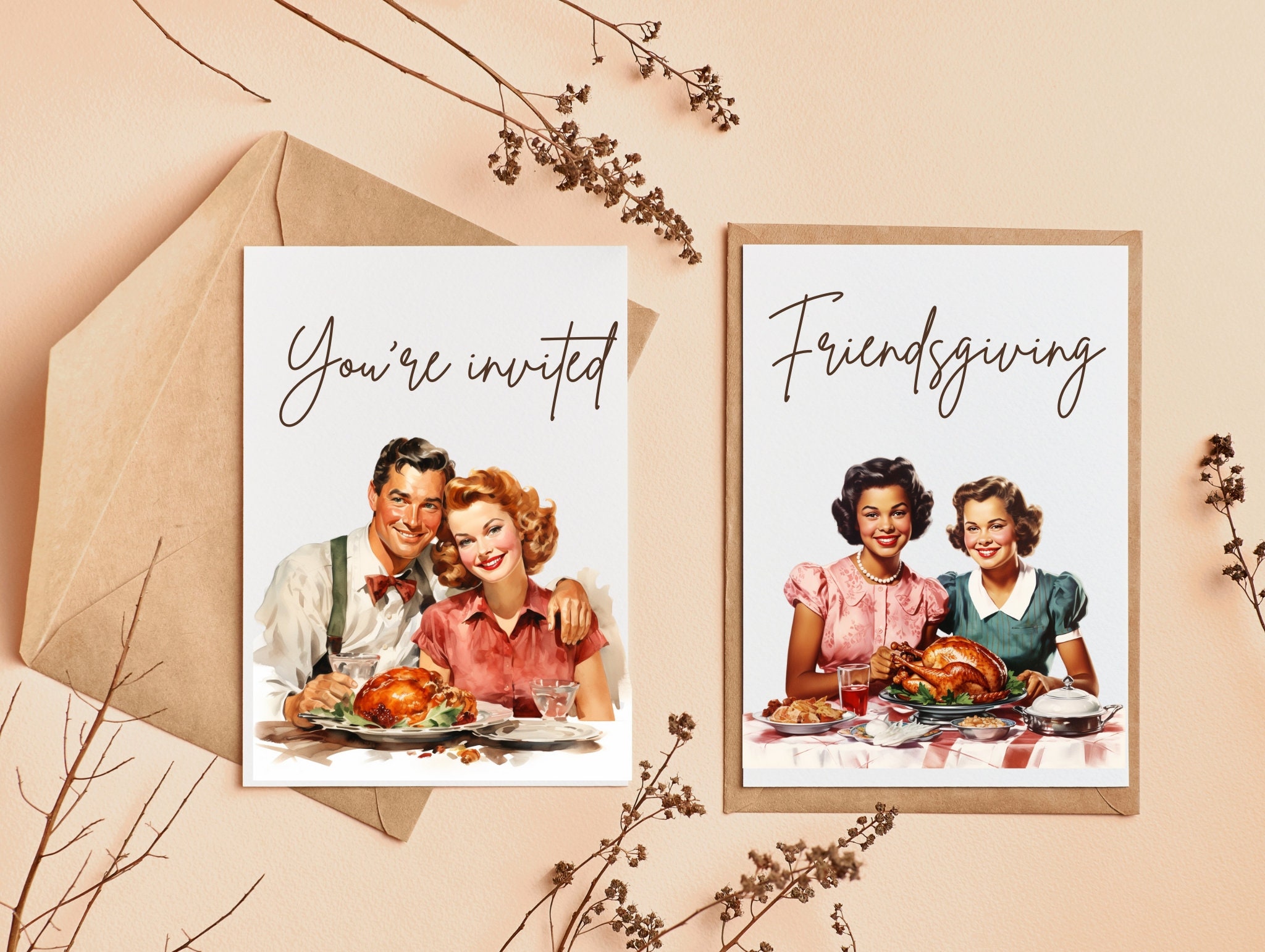 Retro Thanksgiving PNG (40), 1950s Autumn Family Holiday Clipart ...