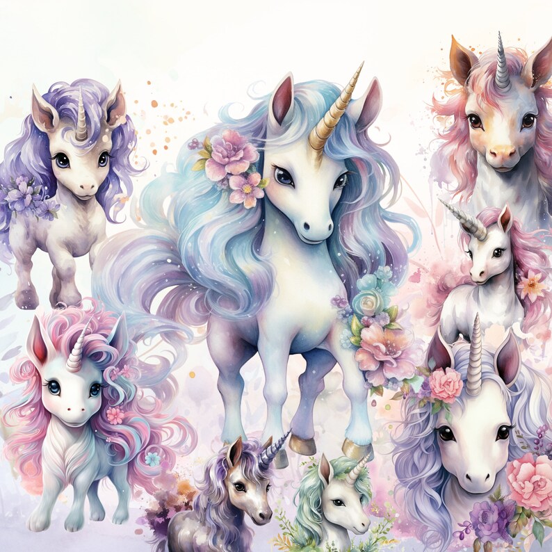 Fantasy Creature Clipart MEGA Bundle 450 Pngs, Magic Animal Art ...