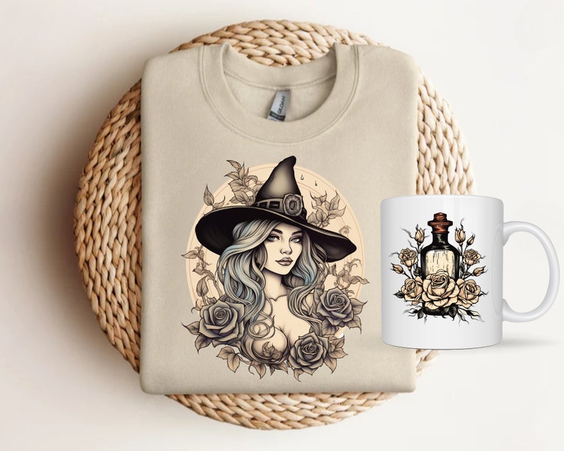 Vintage Western Witches Clipart (100 Pngs), Retro Fantasy Cowgirl ...