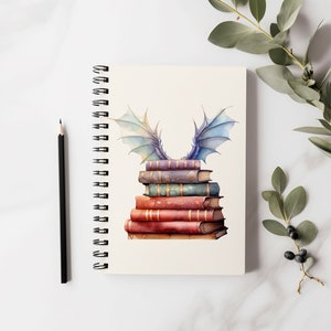 Bookish Dragon Clipart Bundle (20 Pngs), Watercolor Magical Creature ...