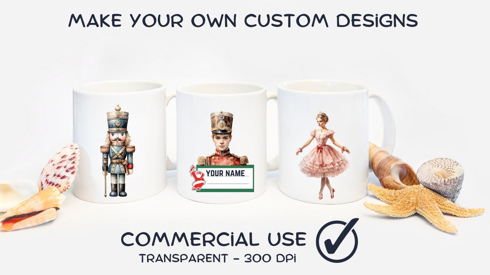 Victorian Nutcracker Christmas Clipart (75 PNG), Watercolor Fantasy ...