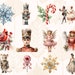 Vintage Christmas MEGA Bundle (1000 PNG) Watercolor Clipart, Holiday ...