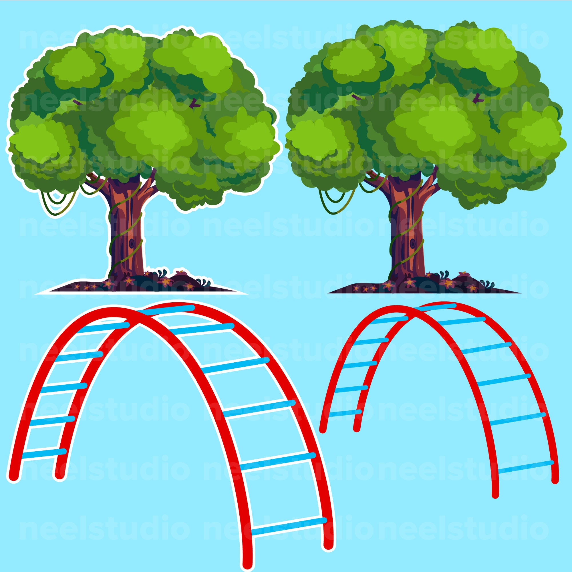 Playground Clipart and Printables, for Scrapbooking, Cricut Cut Files ...