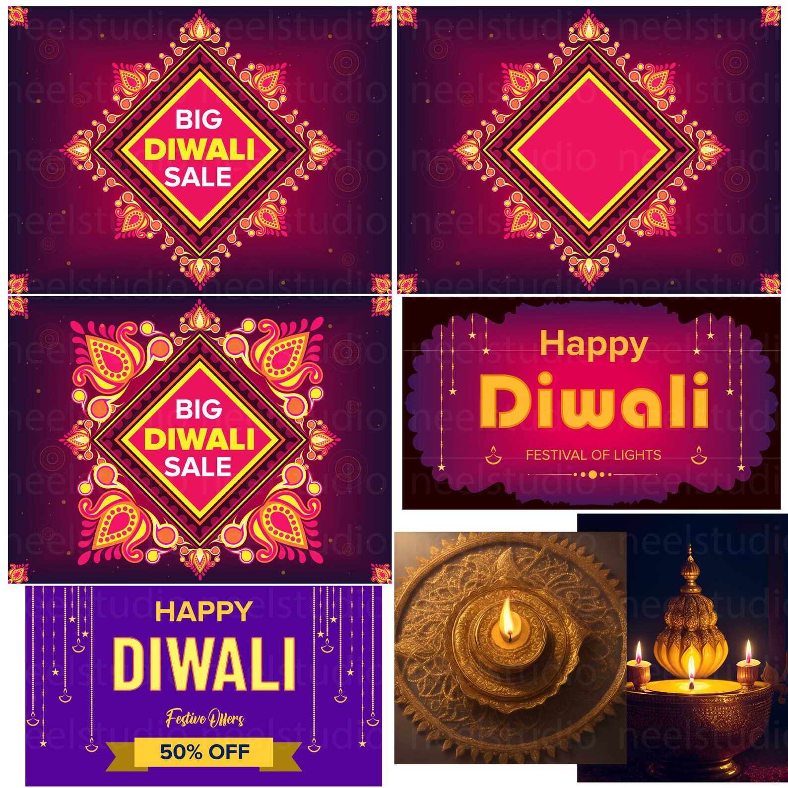 Buy Diwali Clipart, Deepavali Diya, Diwali Printable Stickers and ...