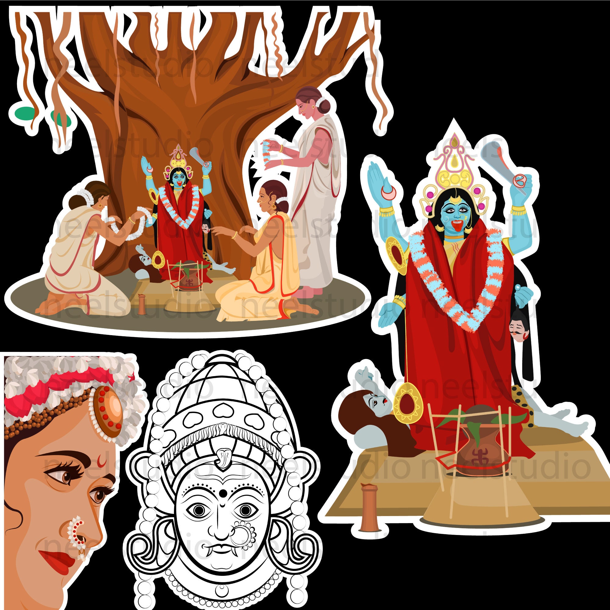 Dussehra Clipart Mysore Dasara Goddess Durga Lord Rama. - Etsy