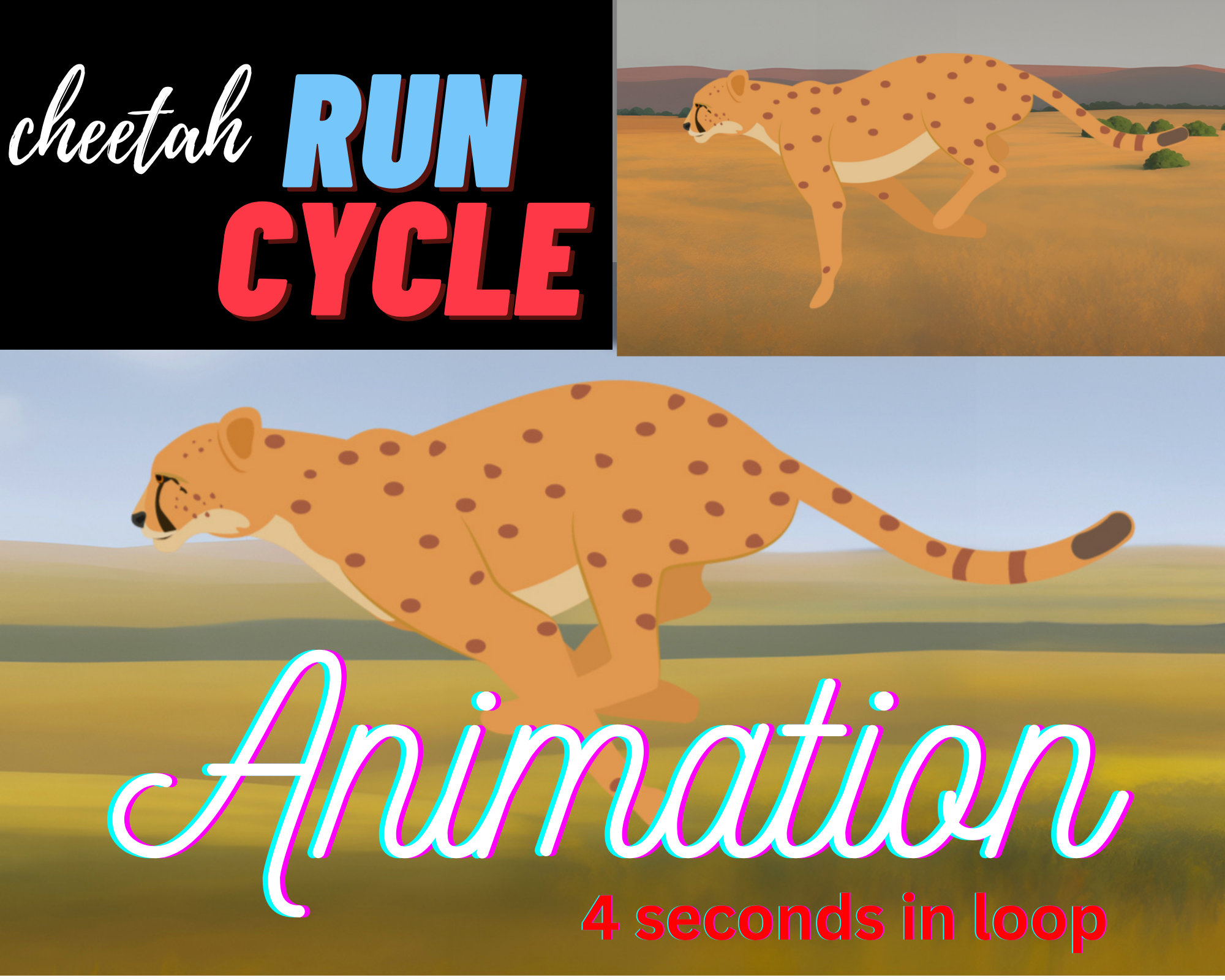 Cheetah Running Animation