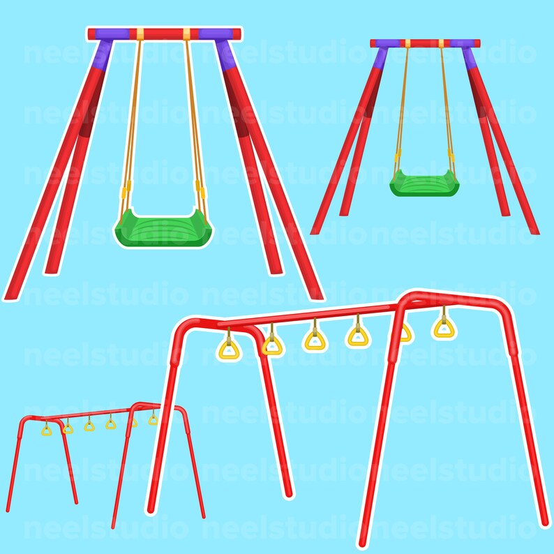 Playground Clipart and Printables, for Scrapbooking, Cricut Cut Files ...