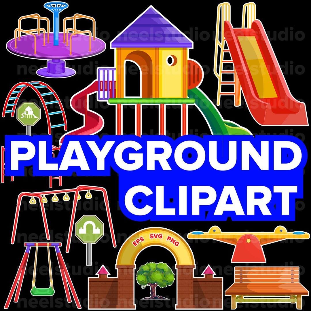 Playground Clipart and Printables, for Scrapbooking, Cricut Cut Files ...