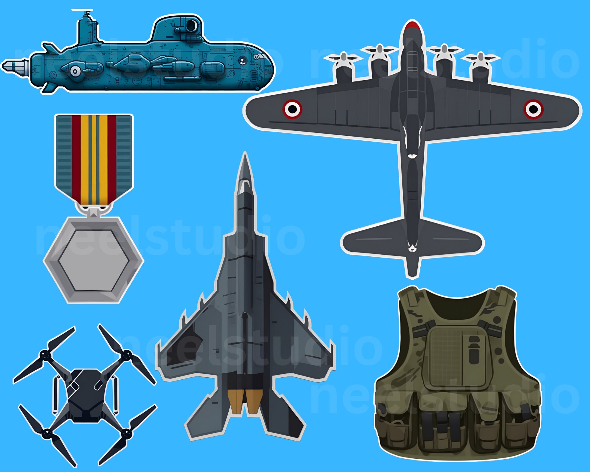 Military Sticker Sticker PNG Sticker Icons Military - Etsy