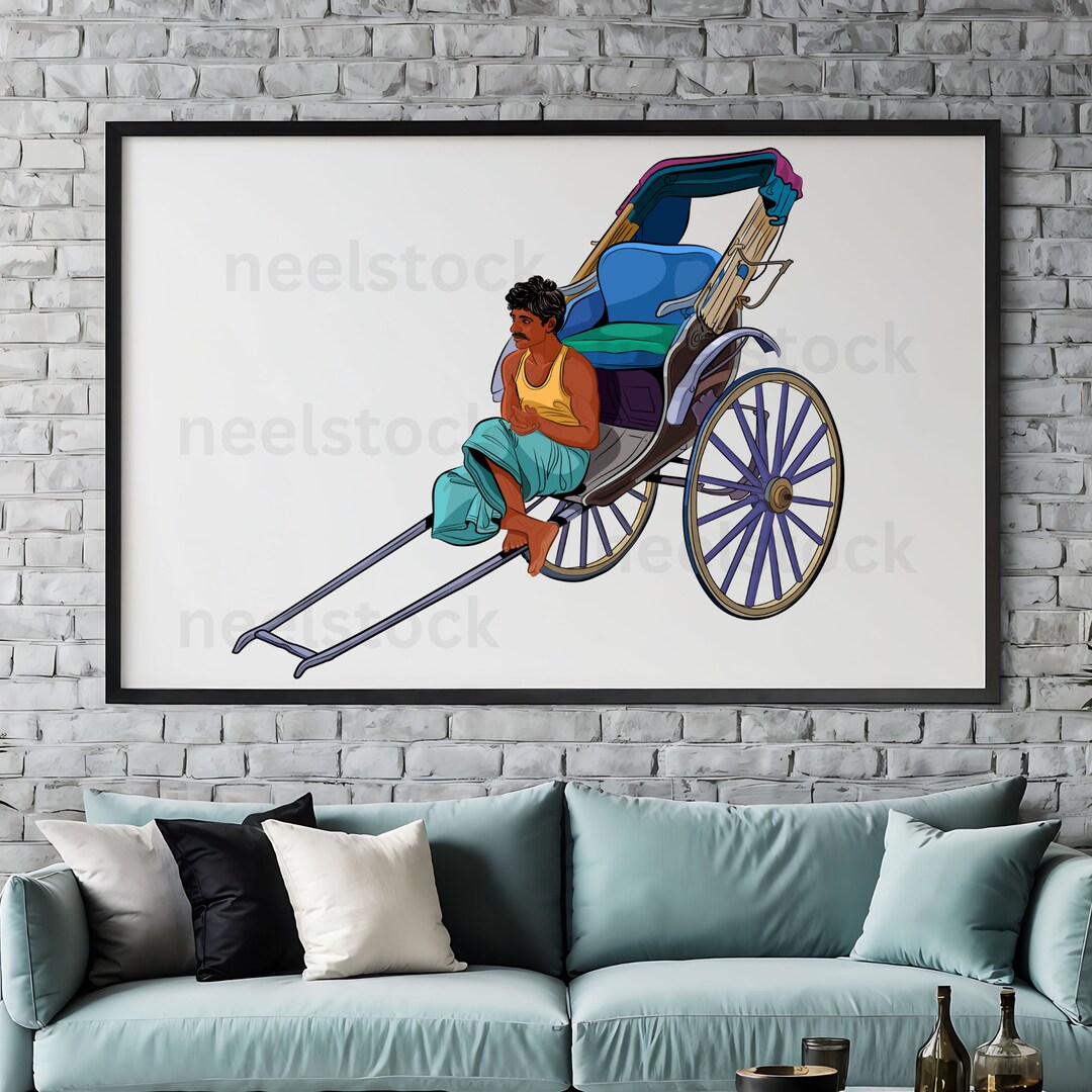 Indian Rikshawala, Printable Clipart, Yellow Taxi Kolkata, 1 Eps, 1 ...