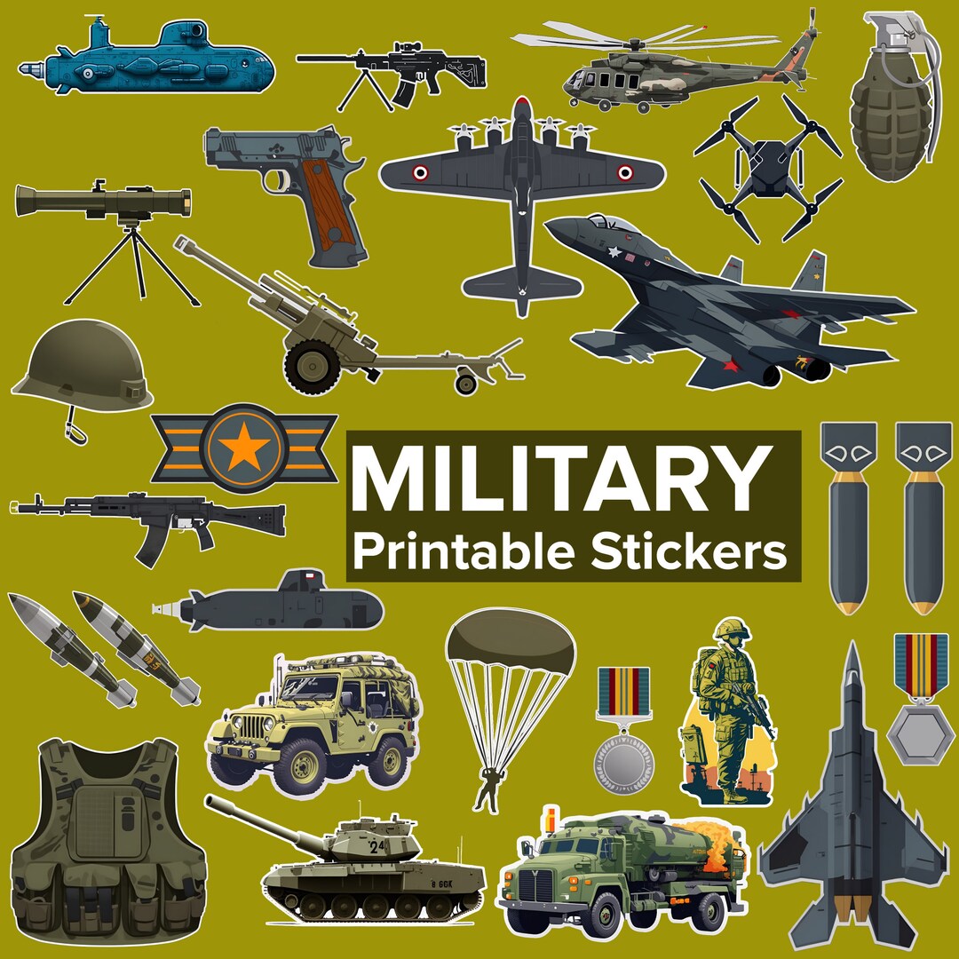 Military Sticker Sticker PNG Sticker Icons Military - Etsy