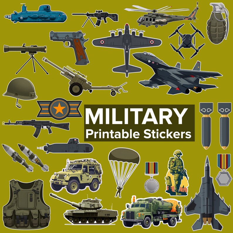 Military Sticker Sticker PNG Sticker Icons Military - Etsy