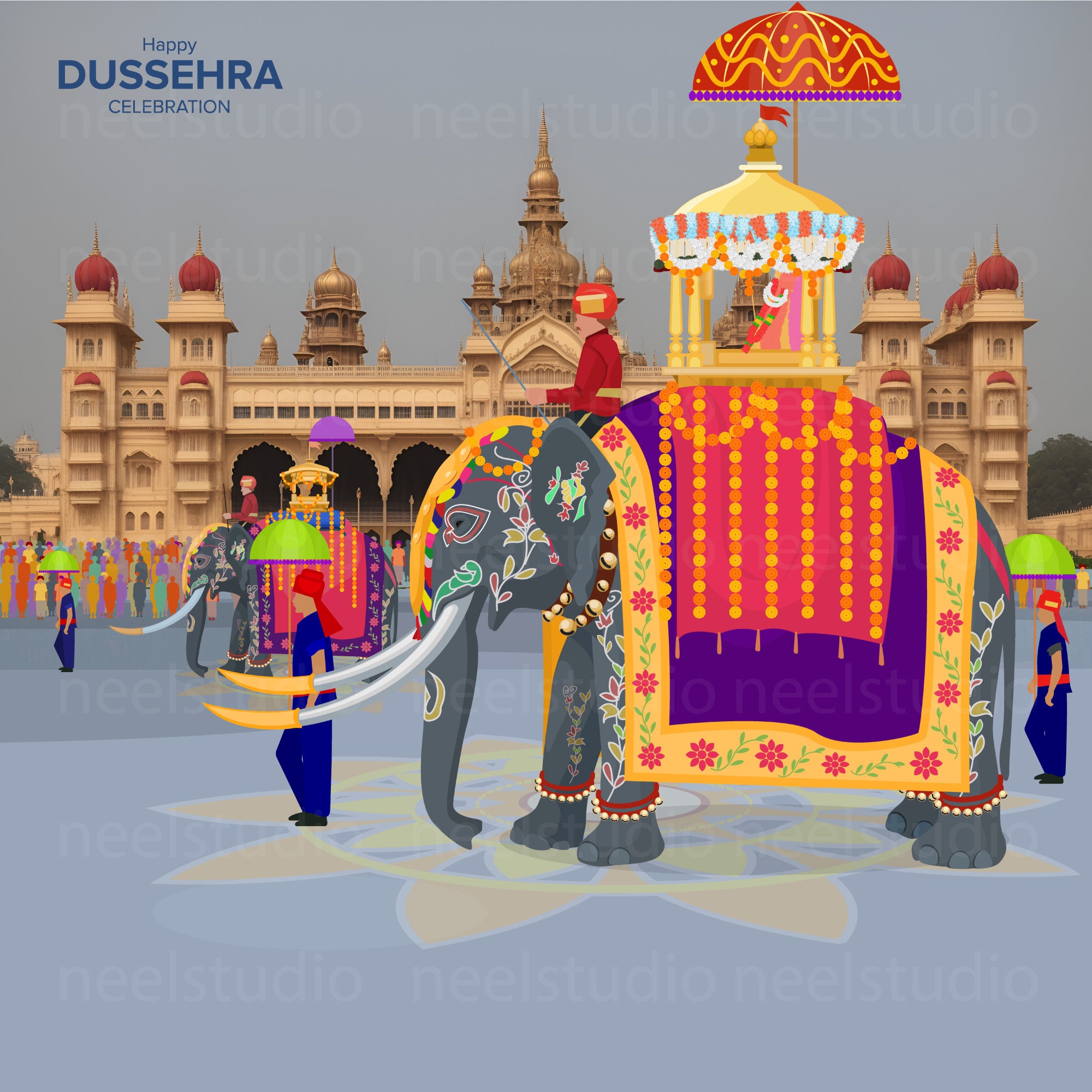 Dussehra Clipart Mysore Dasara Goddess Durga Lord Rama. - Etsy