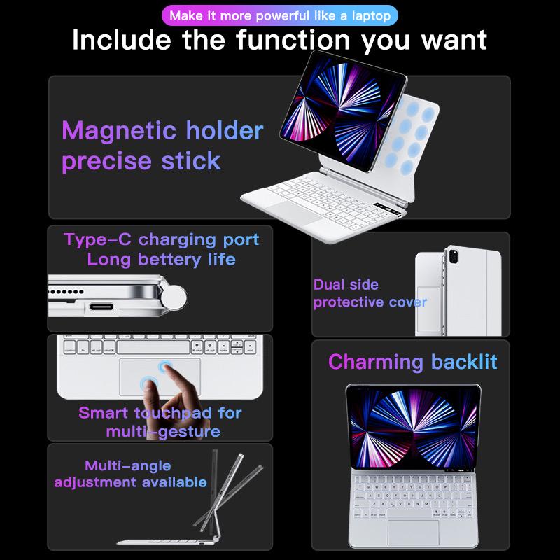 Magnetic Magic Keyboard With Digital Display Function iPad Mini iPad ...