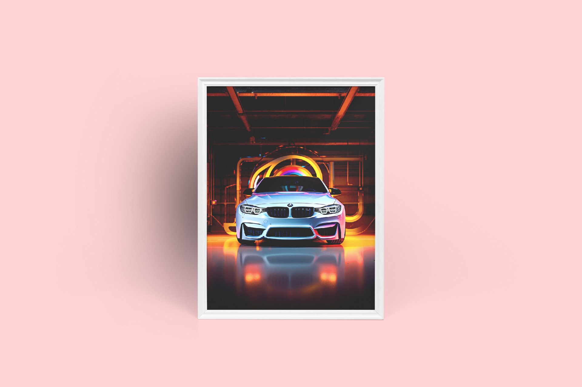 BMW M3 F80 White Digital Vertical Poster Abstract - Etsy