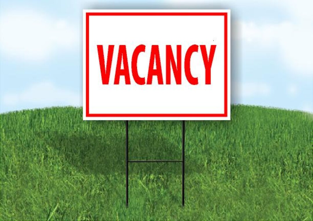 Vacancy Red Yard Sign Road Sign With Stand - Etsy