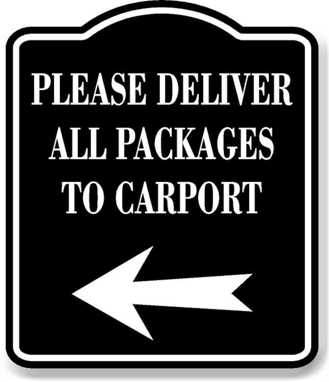 Please Deliver All Packages to Carport Left BLACK Aluminum Composite ...
