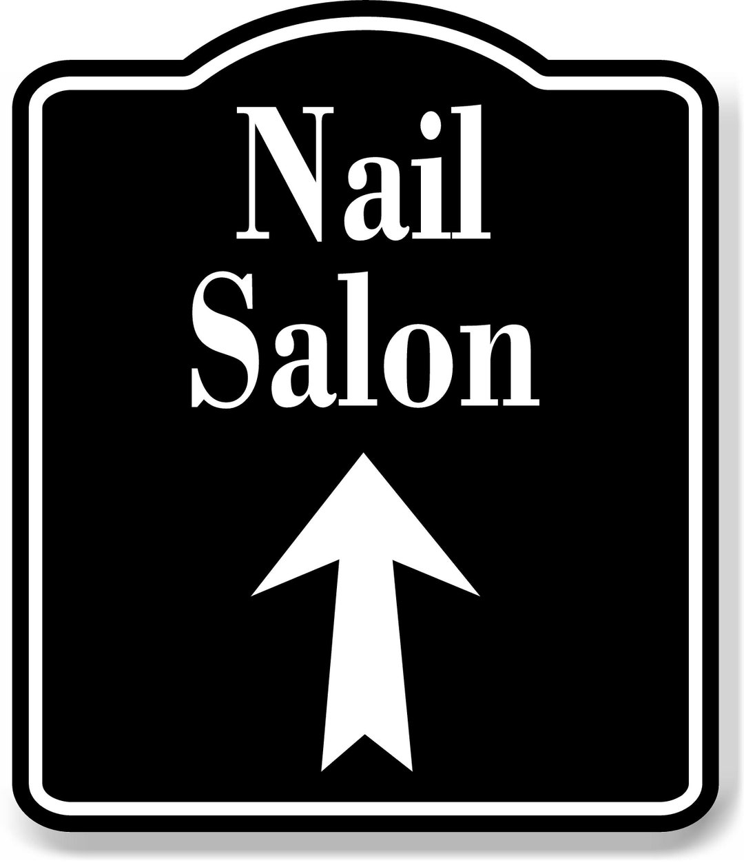 Nail Salon up Arrow BLACK Aluminum Composite Sign - Etsy