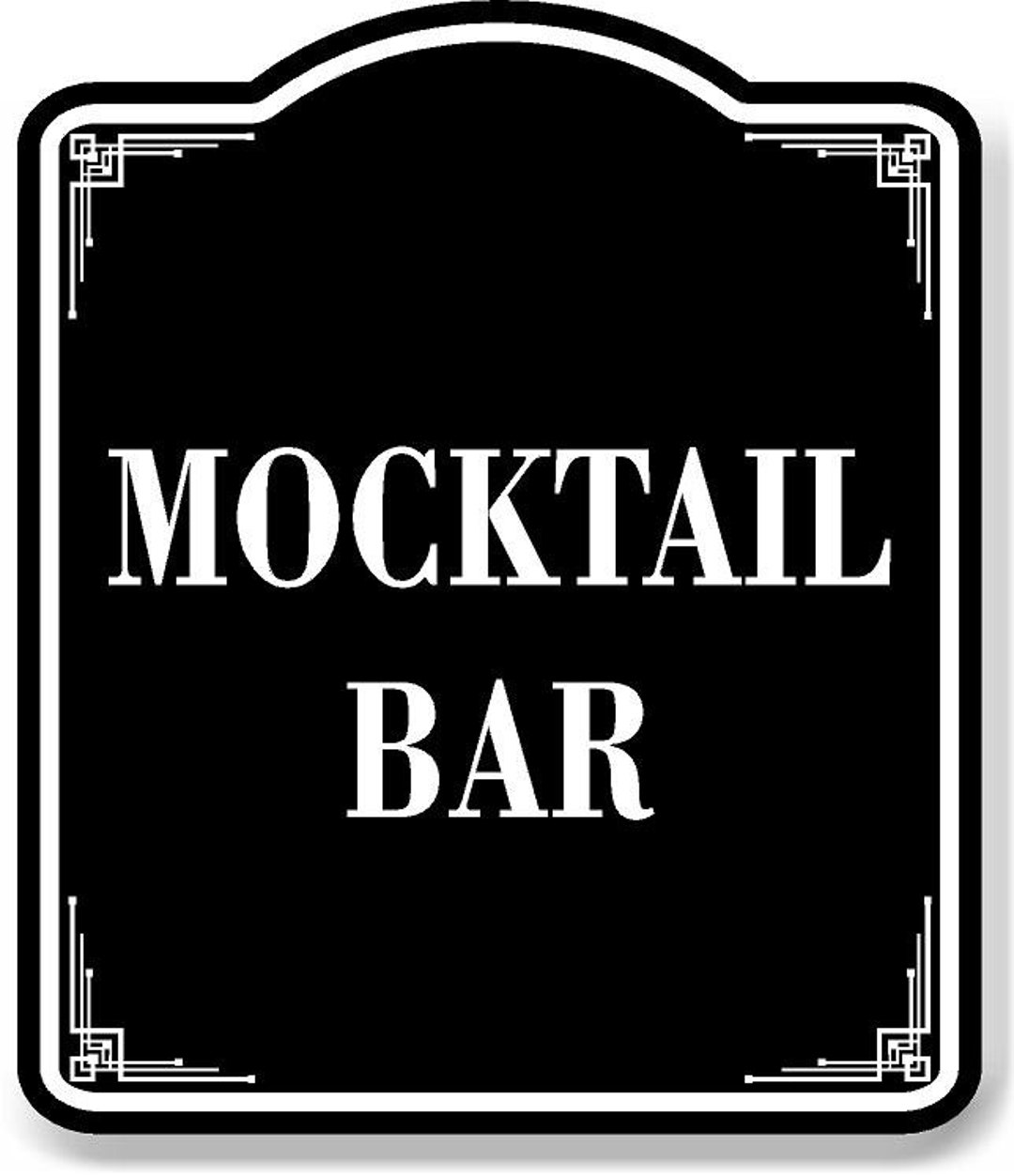 Mocktail Bar BLACK Aluminum Composite Sign - Etsy