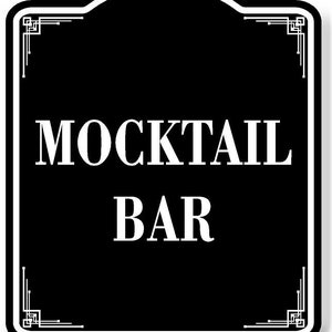 Mocktail Bar BLACK Aluminum Composite Sign - Etsy