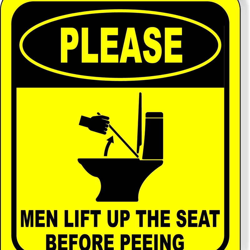 Lift the Toilet Seat Sign - Etsy