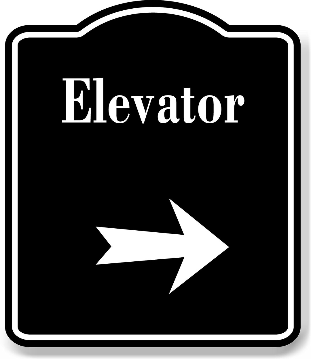 Elevator Right Arrow BLACK Aluminum Composite Sign - Etsy