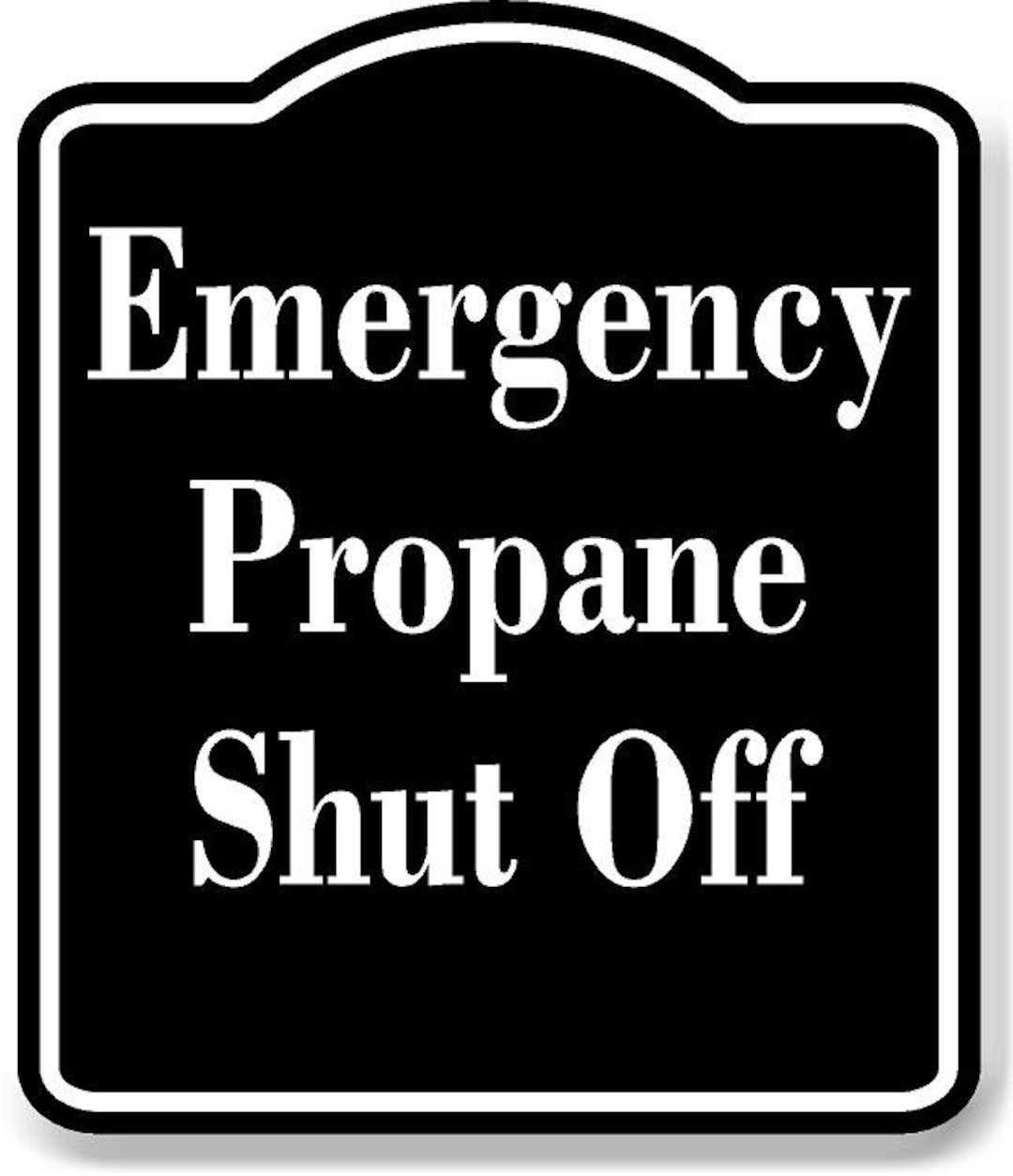 Emergency Propane Shut off OSHA BLACK Aluminum Composite Sign - Etsy
