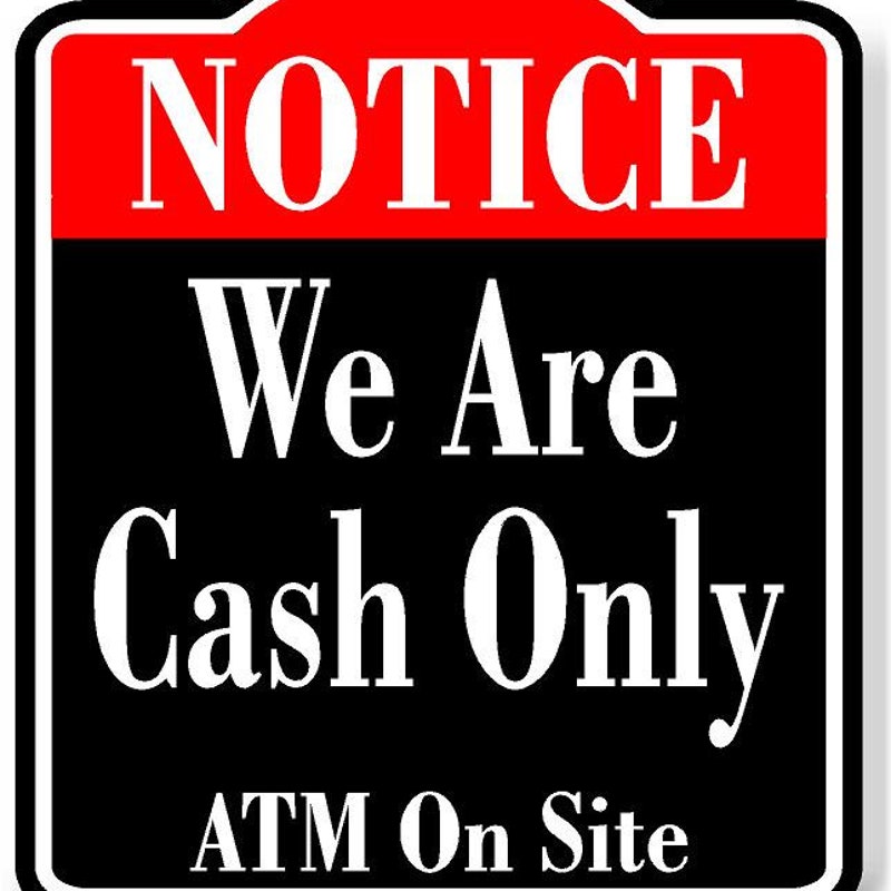 Cash Only Sign - Etsy