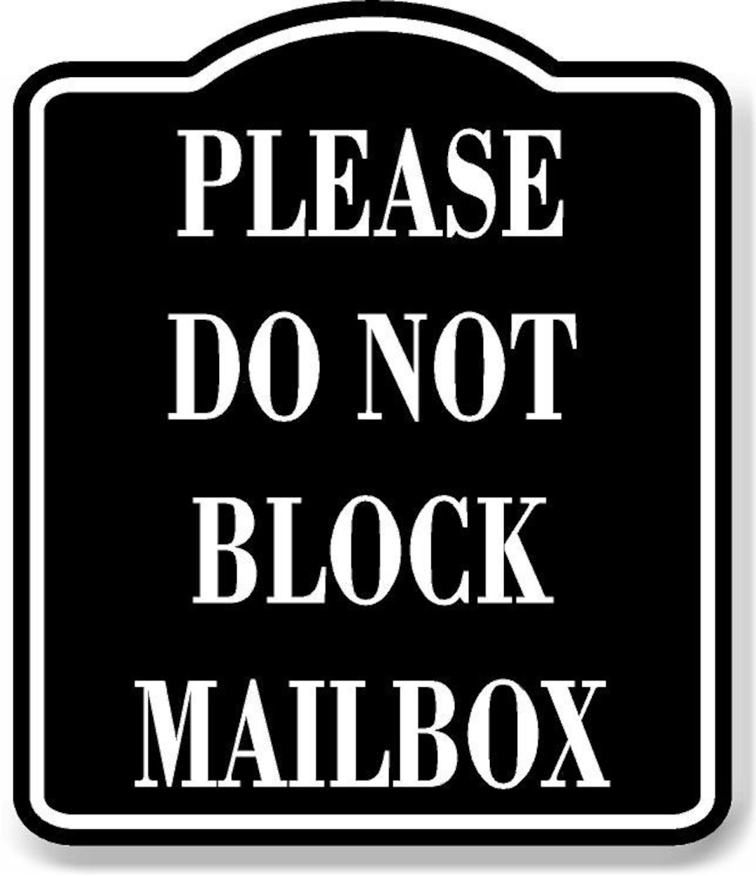 Please Do Not Block Mailbox BLACK Aluminum Composite Sign - Etsy