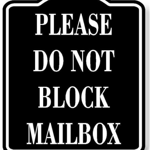Do Not Block Mailbox Sign - Etsy