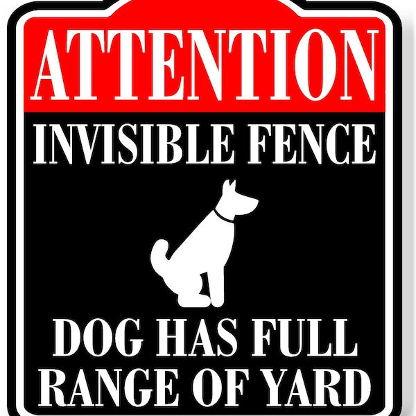 Invisible Fence Sign - Etsy