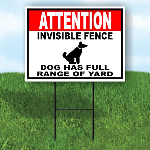 Invisible Fence Yard Sign - Etsy