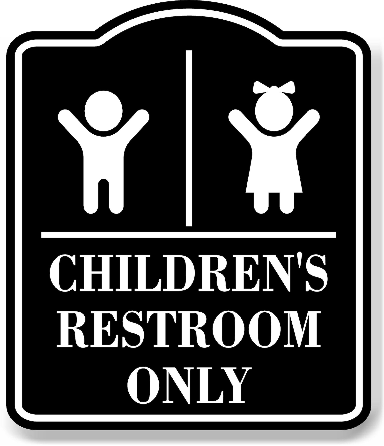 Children's Restroom Only BLACK Aluminum Composite Sign - Etsy