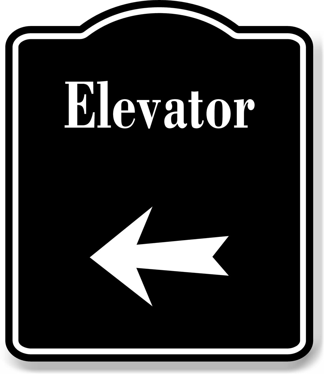 Elevator Left Arrow BLACK Aluminum Composite Sign - Etsy