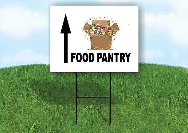 Food Pantry Straight Arrow Yard Sign Road Sign With Stand - Etsy