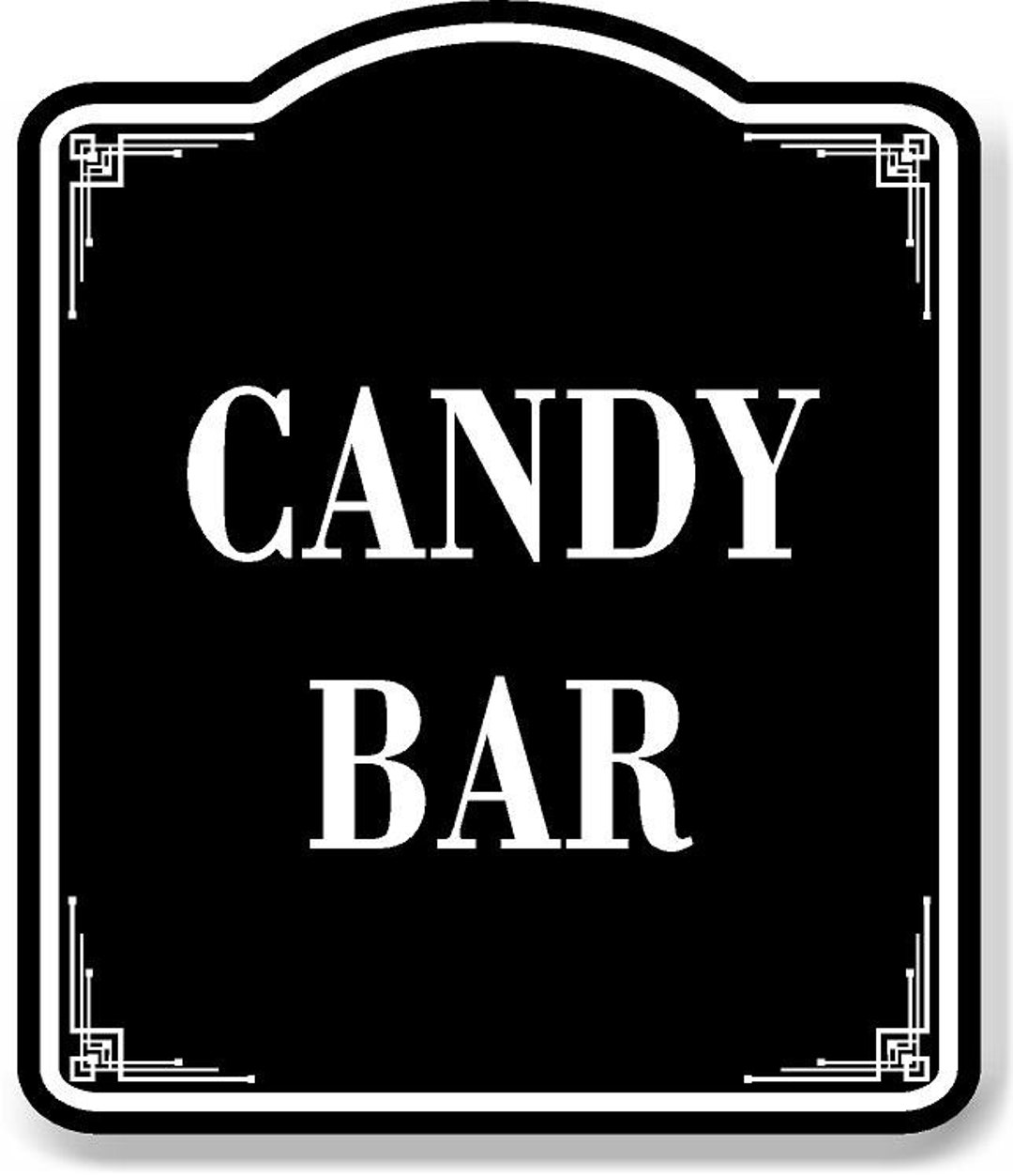 Candy Bar BLACK Aluminum Composite Sign - Etsy