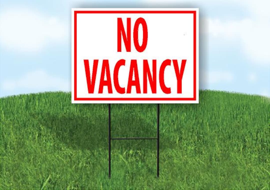 No Vacancy Red Yard Sign Road Sign With Stand - Etsy