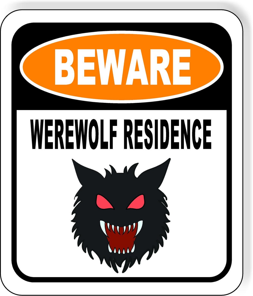 Beware Werewolf Residence Aluminum Composite Sign - Etsy