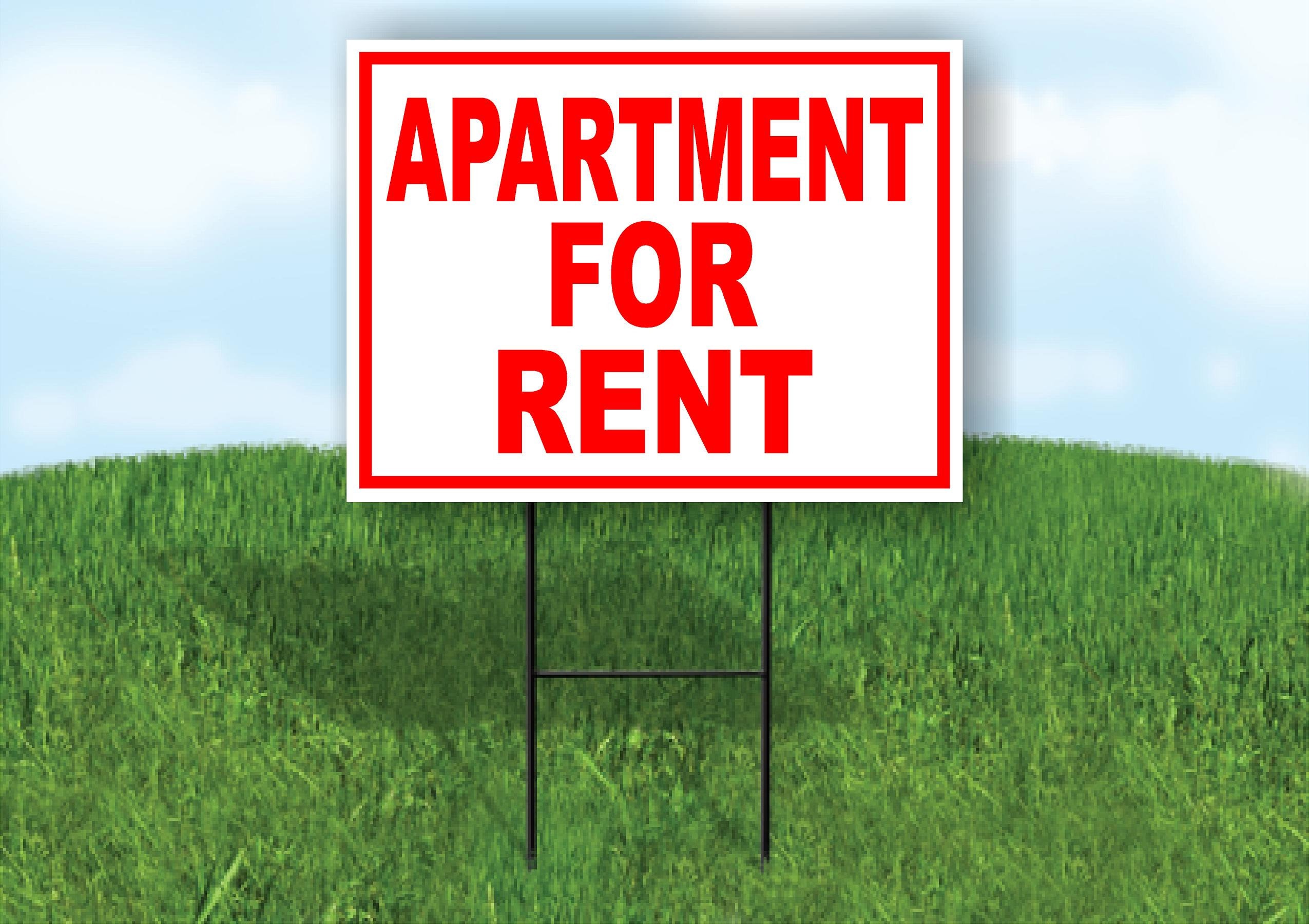 Apartment for Rent Red White Yard Sign Road Sign With Stand - Etsy